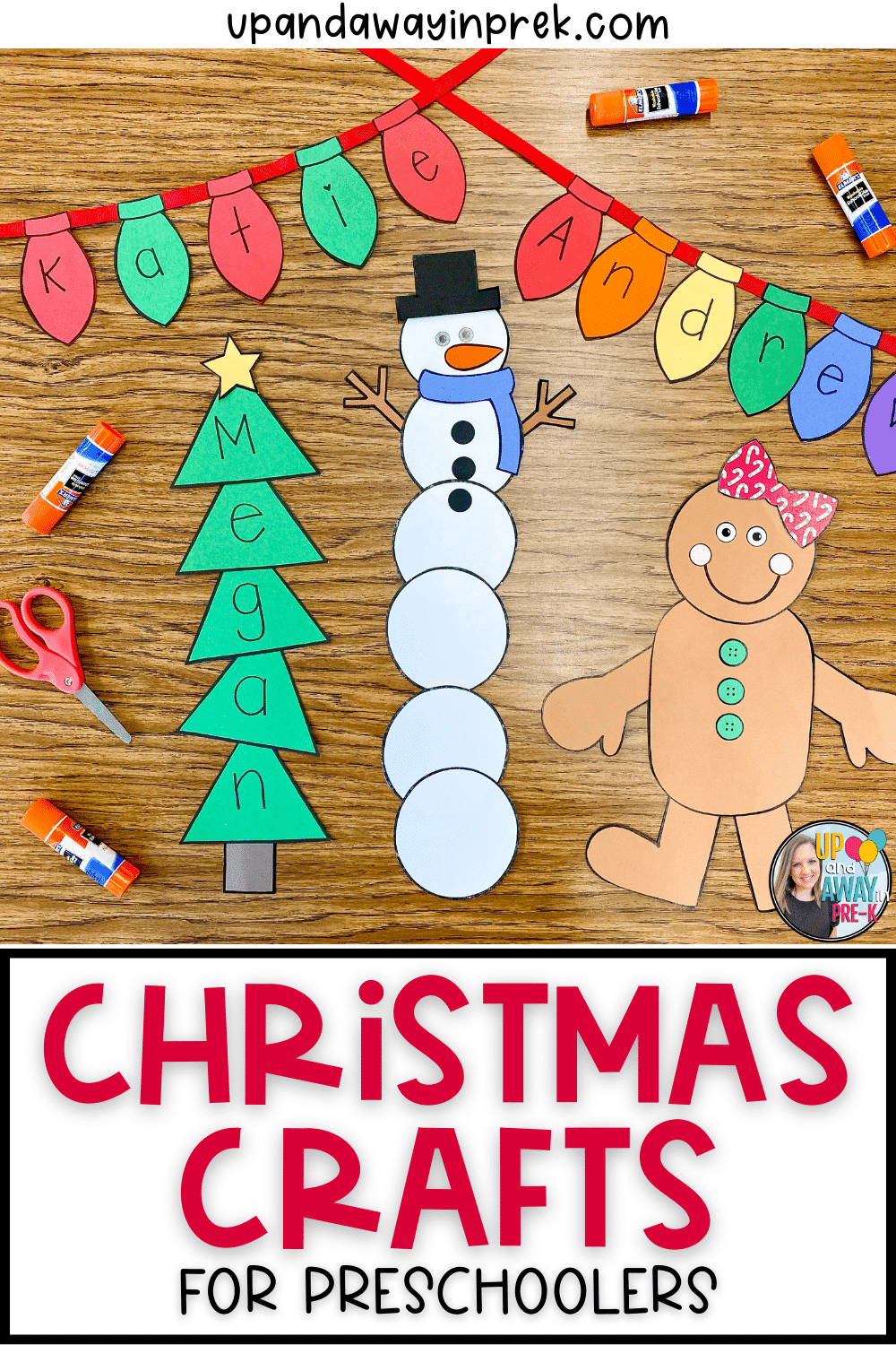2 SIMPLE Pre-K Christmas Crafts - Up & Away in Pre-K